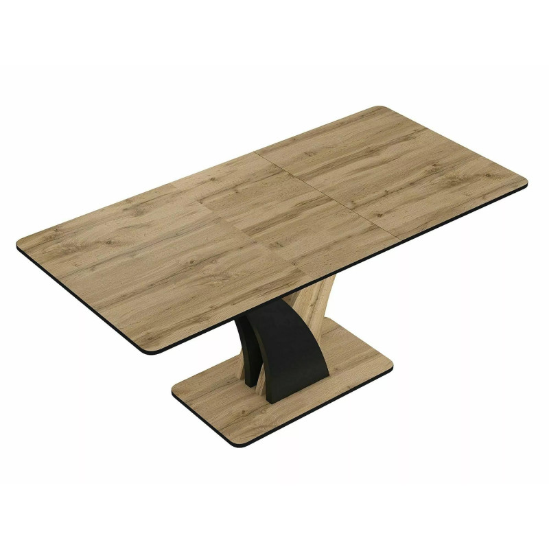 Rozkładany stół Vento dąb artisan/czarny 120(160)X68 - domowanie.pl
