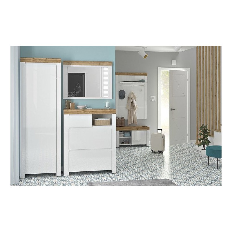 Regał Holten REG1D Black Red White - domowanie.pl